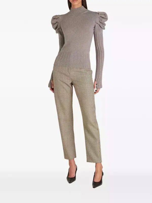 VIOLANTE NESSI Houndstooth Wool Trousers