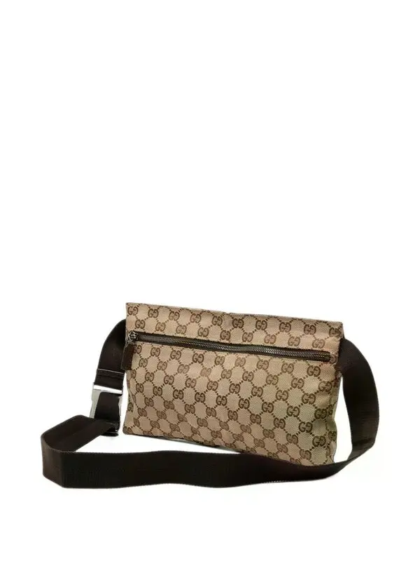 Gucci 2000-2015 Gg Canvas Double Pocket Belt Bag