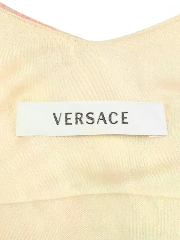 Versace Abstract Print Ruffled Dress