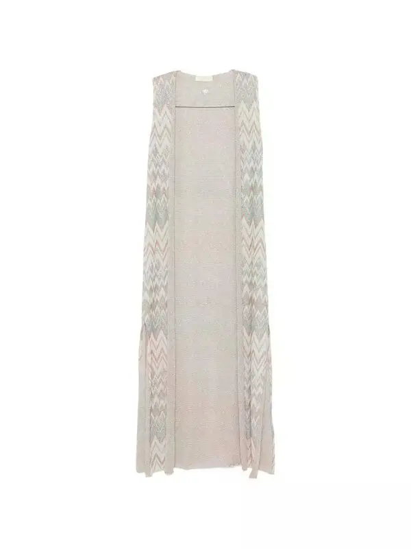 IU RITA MENNOIA Zigzag-knit Cover-up - Neutrals
