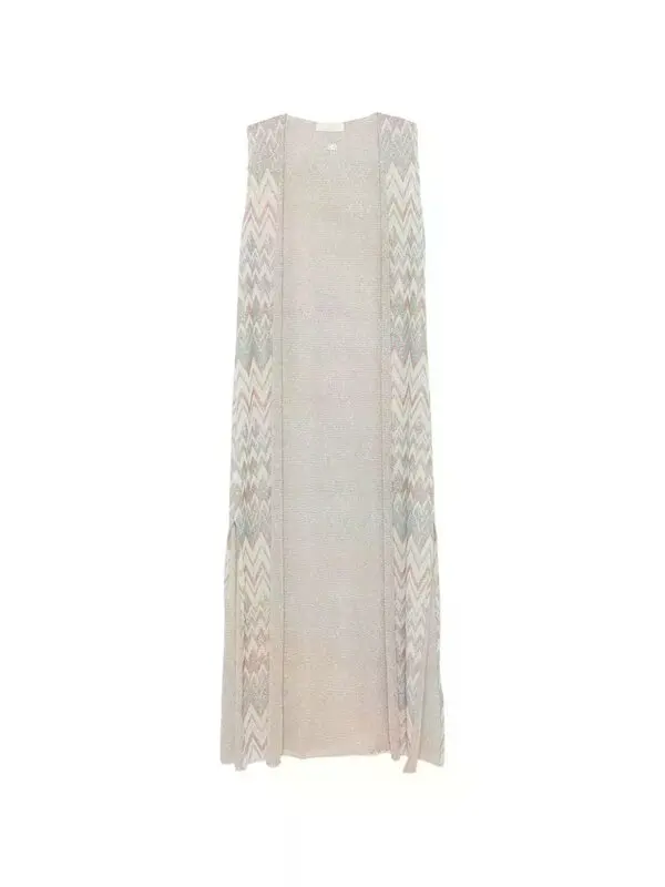 IU RITA MENNOIA Zigzag-knit Cover-up - Neutrals
