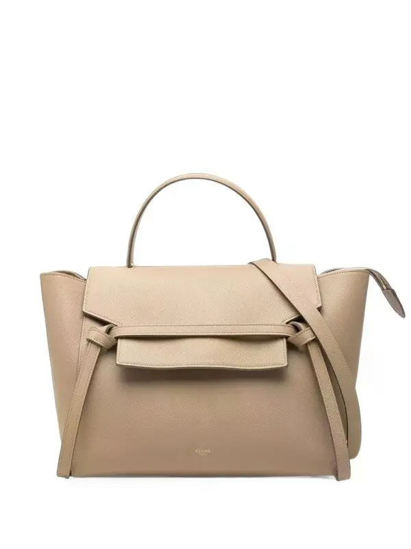 Celine Mini Grained Calfskin Belt Bag Satchel - Neutrals