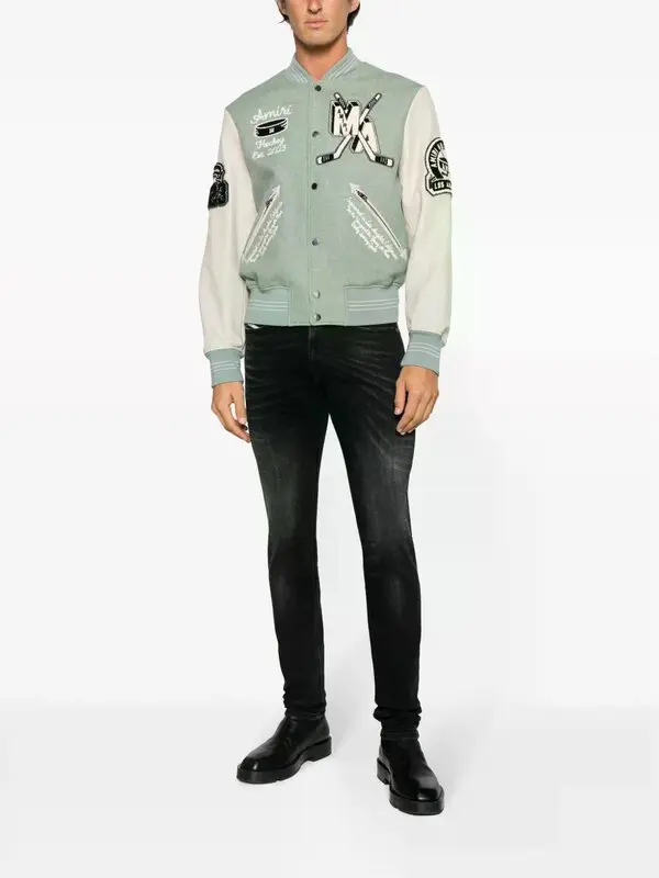 Amiri Logo-appliqué Varsity Jacket