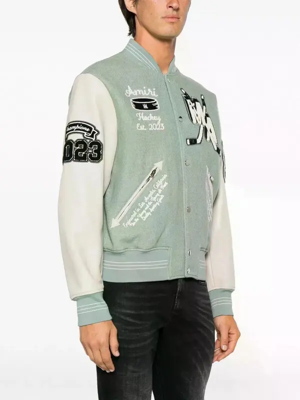 Amiri Logo-appliqué Varsity Jacket