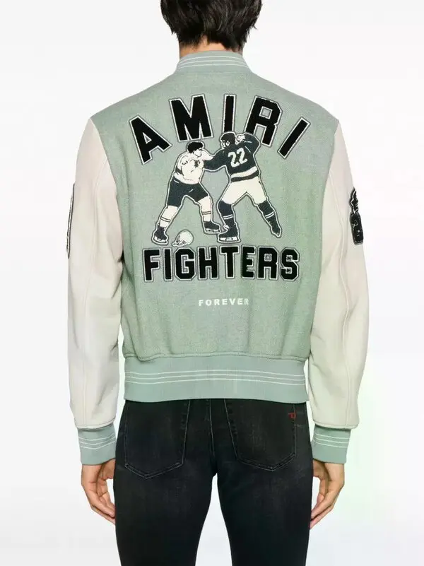 Amiri Logo-appliqué Varsity Jacket