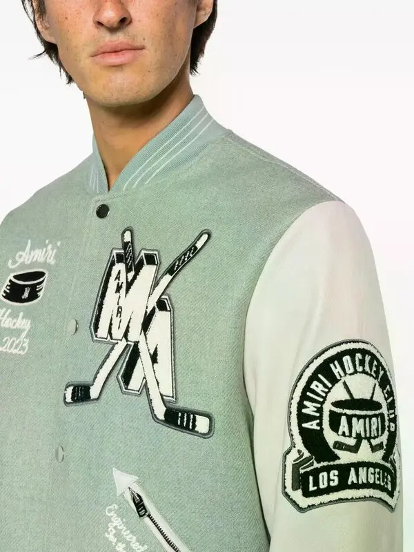 Amiri Logo-appliqué Varsity Jacket