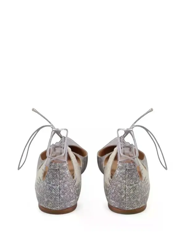 LOEFFLER RANDALL Ambra Snakeskin-effect Ballet Flats