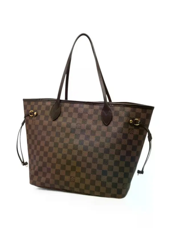 LOUIS VUITTON 2019 Damier Ebene Neverfull Mm Tote Bag
