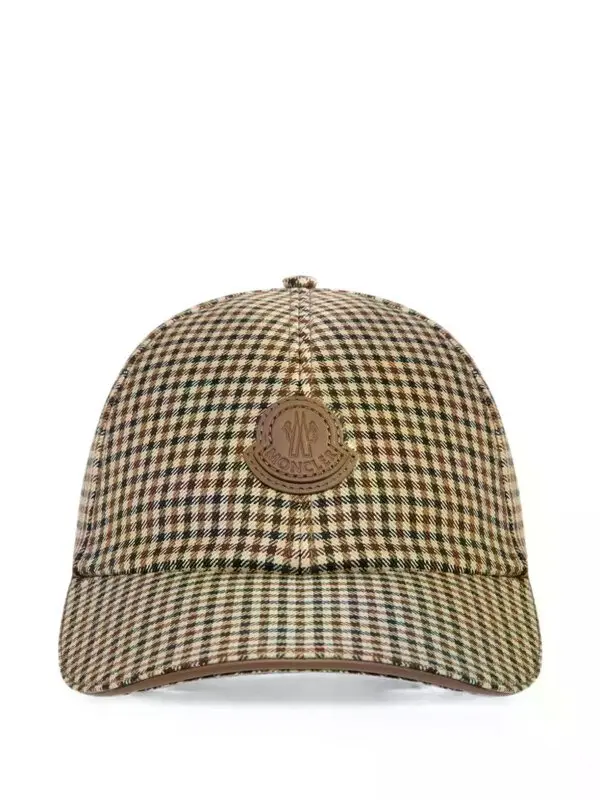 Moncler Check Wool Baseball Cap