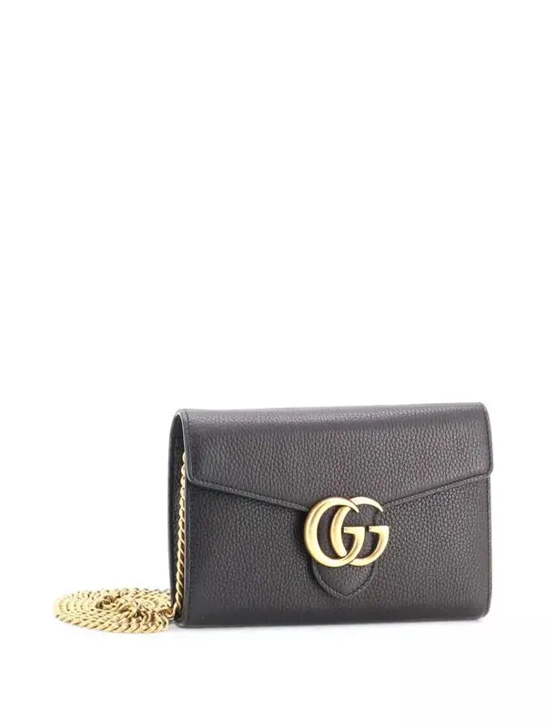 Gucci Gg Marmont Chain Wallet - Black