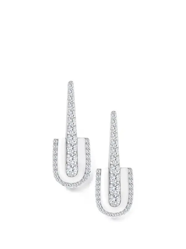 U LOS ANGELES Quartz And Diamond Earrings