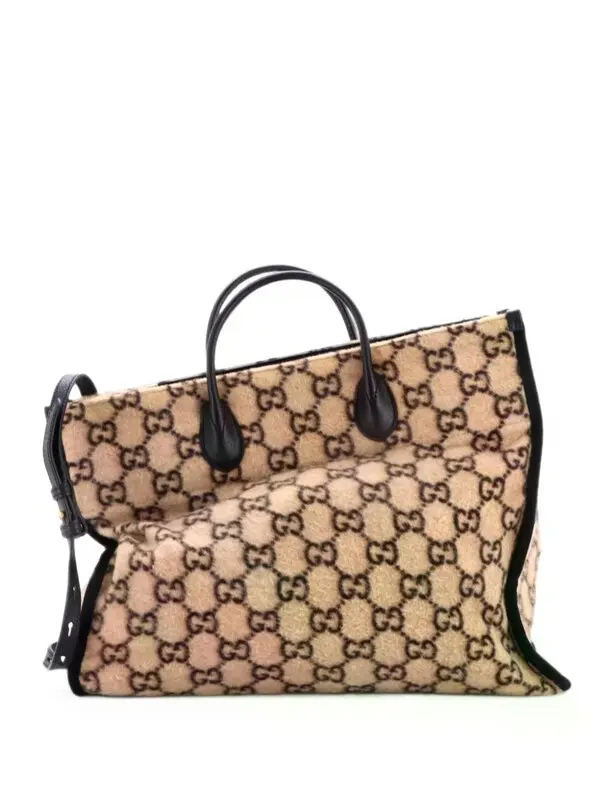 Gucci Gg Wool Large Tote Bag