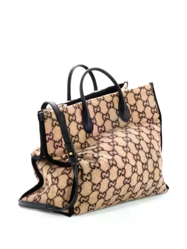 Gucci Gg Wool Large Tote Bag