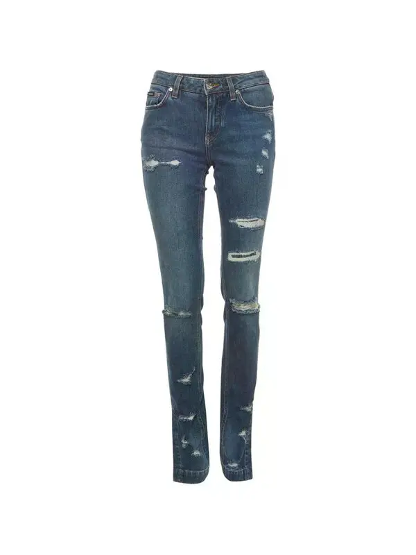 Dolce & Gabbana Distressed Slim-fit Jeans