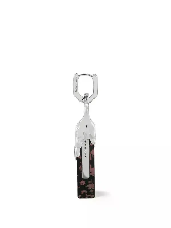 STRUGA Mini Line Bloody Drop Earring - Silver