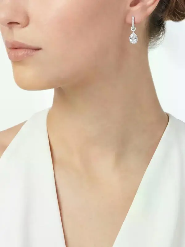 ANABELA CHAN Lab-grown Diamond Pear Hoop Earrings