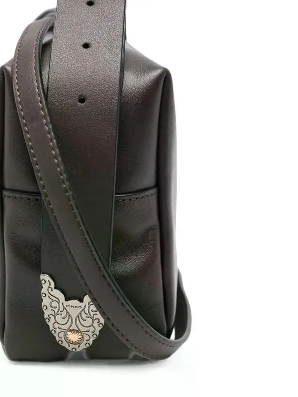 Pinko Love Birds Leather Shoulder Bag