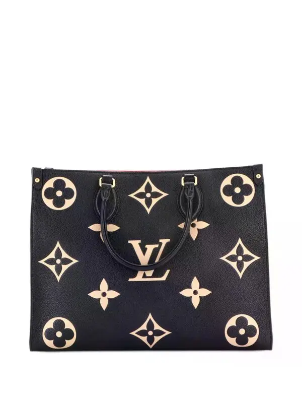 LOUIS VUITTON Onthego Tote Bicolor Monogram Empreinte Giant Mm Shoulder Bag - Black