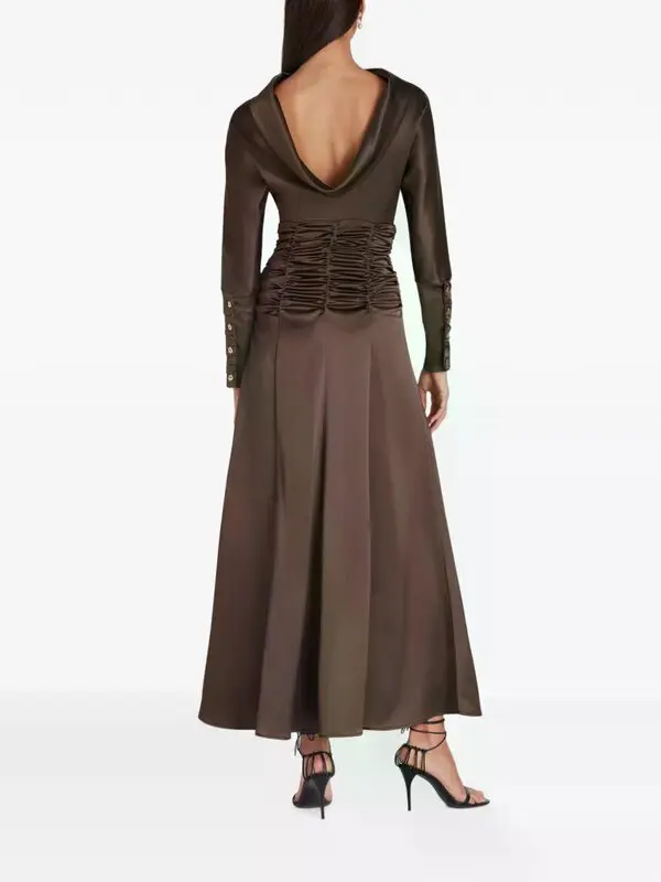 VIOLANTE NESSI Ruched-waist Maxi Dress
