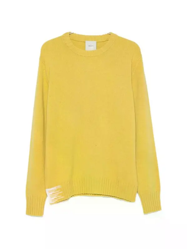 THE AMHANTE Logo-patch Crew Neck Sweater