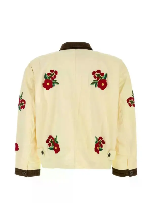 FOUND Floral-embroidered Twill Jacket
