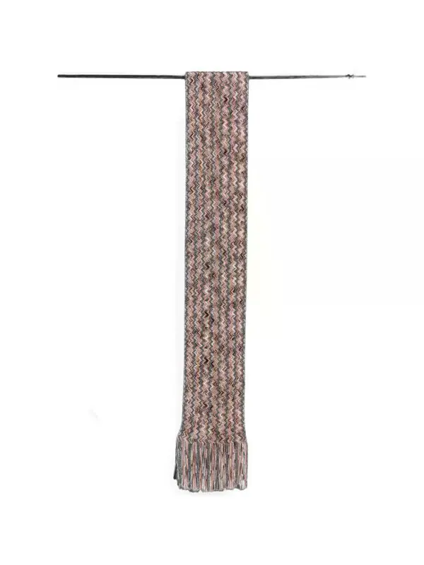 Missoni Zigzag-knit Fringed Scarf