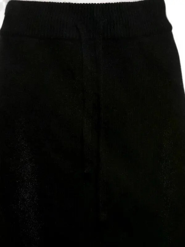 YEHUAFAN Drawstring Knitted Maxi Skirt