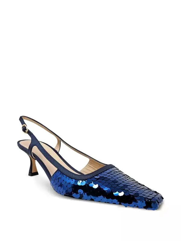 Roberto Festa Siviglia Sequin-embellished Slingback Pumps - Blue