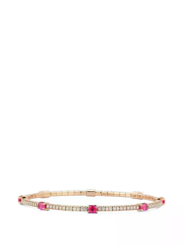 Roberto Demeglio Ruby And Diamond Stretch Bracelet