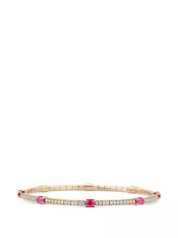 Roberto Demeglio Ruby And Diamond Stretch Bracelet - Gold