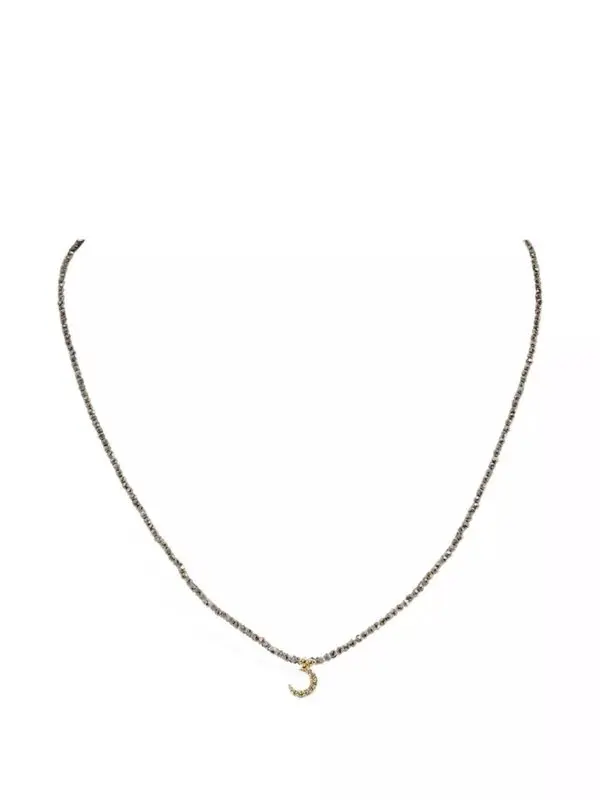 MADISON Hematite Moon Pendant Necklace