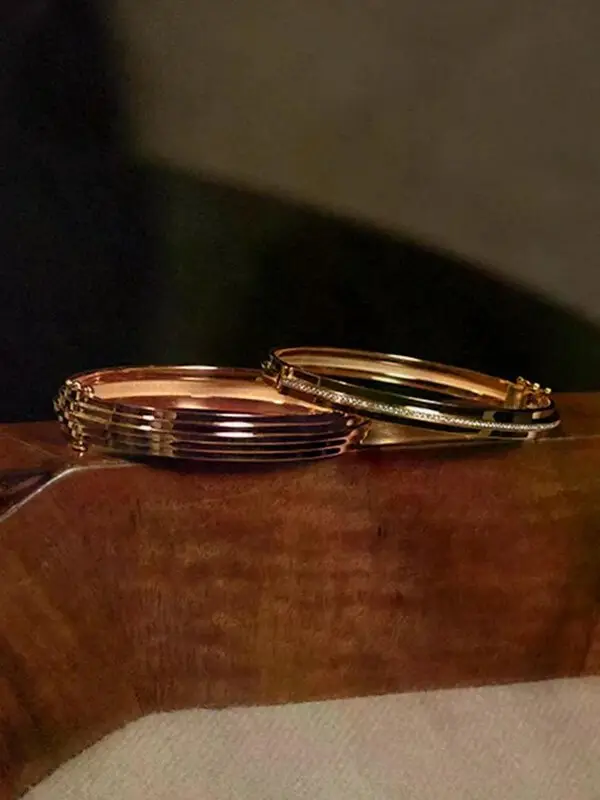 AZLEE Diamond Staircase Bangle Bracelet