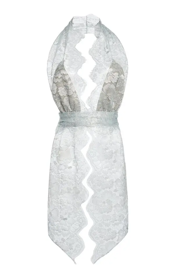 Christopher Esber Moonlit Patina Lace Scarf Top