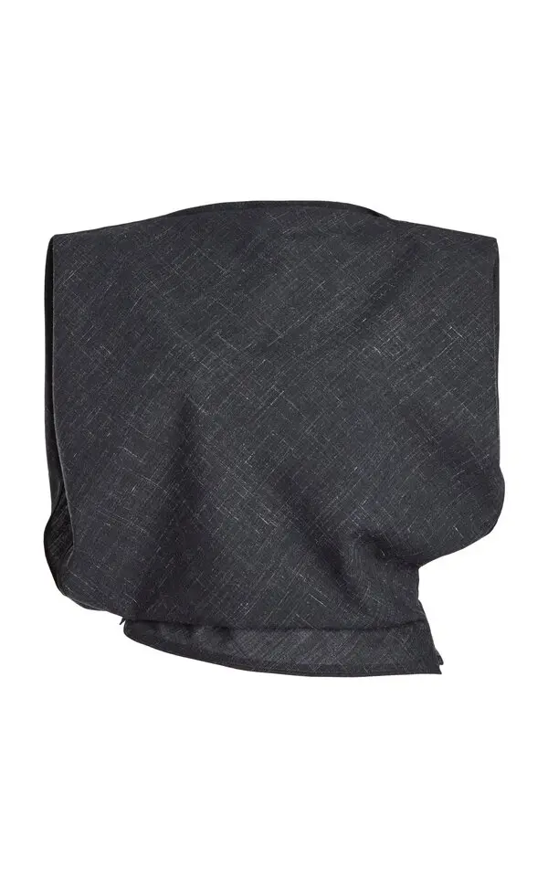 Christopher Esber Banyan Bias Wool-blend Cropped Top