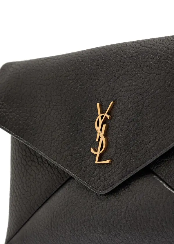 Saint Laurent Envelope Large Grained Leather Pouch