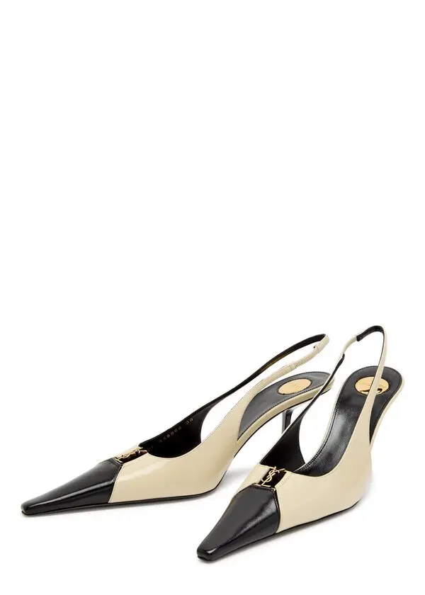 Saint Laurent Babylone 75 Panelled Leather Pumps