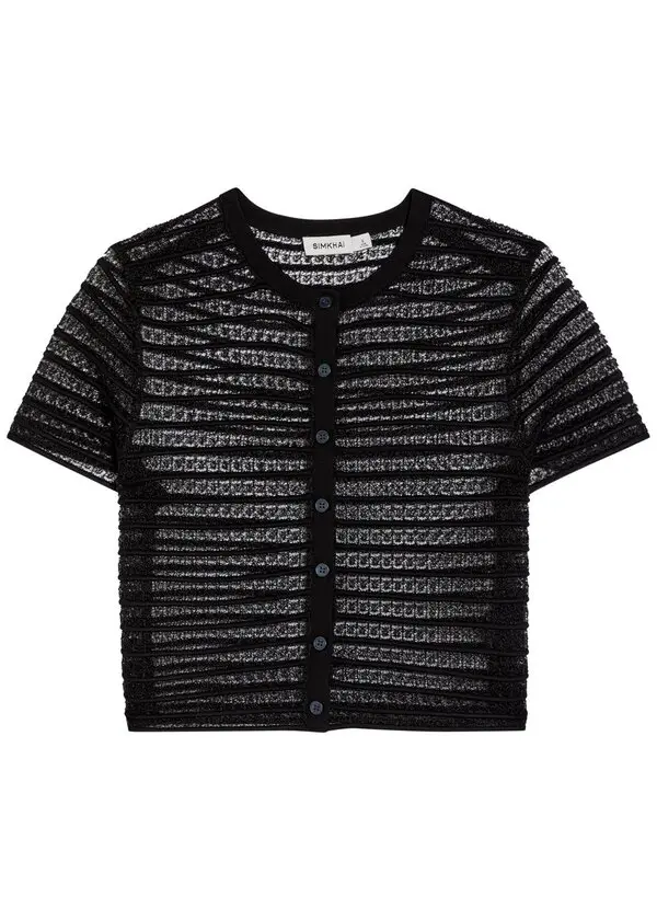 Simkhai Holli Textured Lace Cropped Top