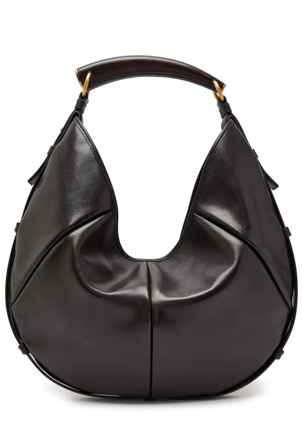 Saint Laurent Mombasa Medium Leather Shoulder Bag - Chocolate