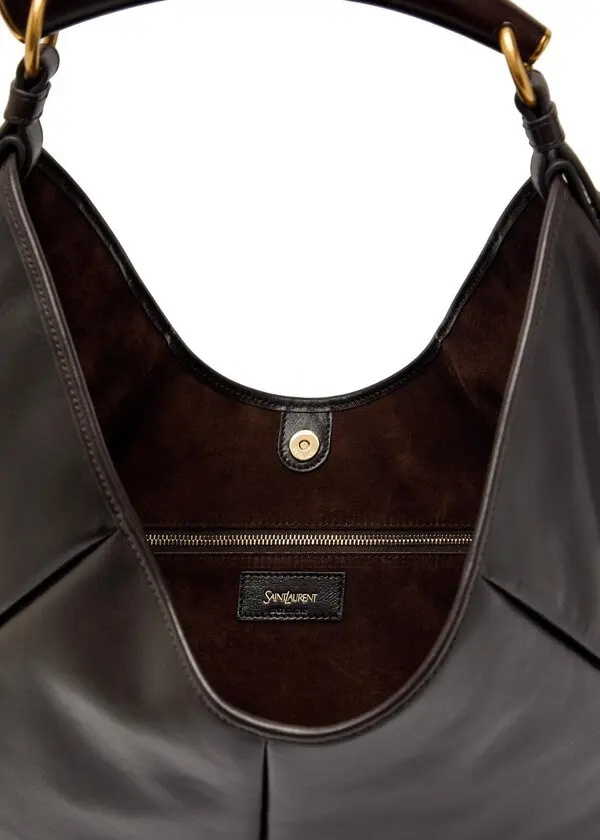 Saint Laurent Mombasa Medium Leather Shoulder Bag