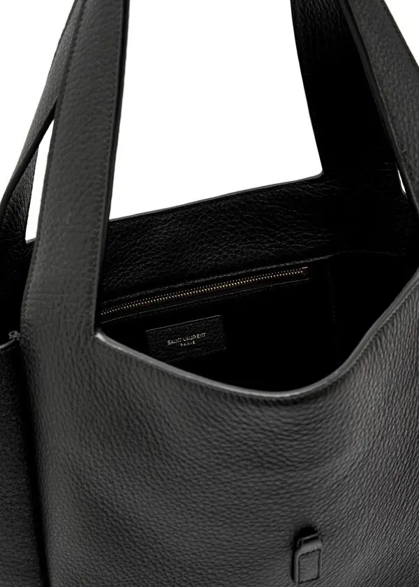 Saint Laurent Grained Leather Tote Bag