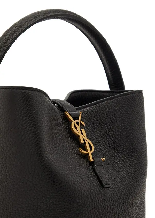 Saint Laurent Le 37 Small Grained Leather Bucket Bag