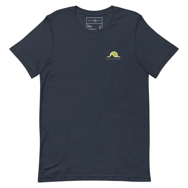 ANCHOR & CREW Navy Four Field Notes Organic Cotton T-shirt
