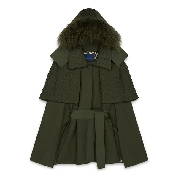 AMANDA THOMPSON COUTURE Nephele Rain Cape - Green