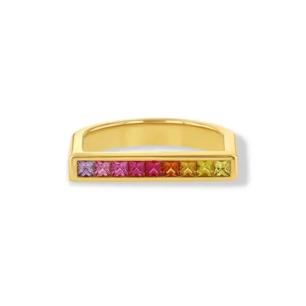 JEWELBIRD Sunset Sapphire U-shaped Ring