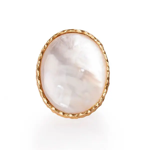 CHRISTINA GREENE Statet Ring In Pearl - White