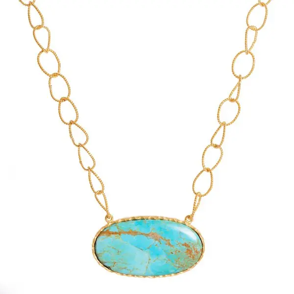 CHRISTINA GREENE Simple Necklace In Turquoise