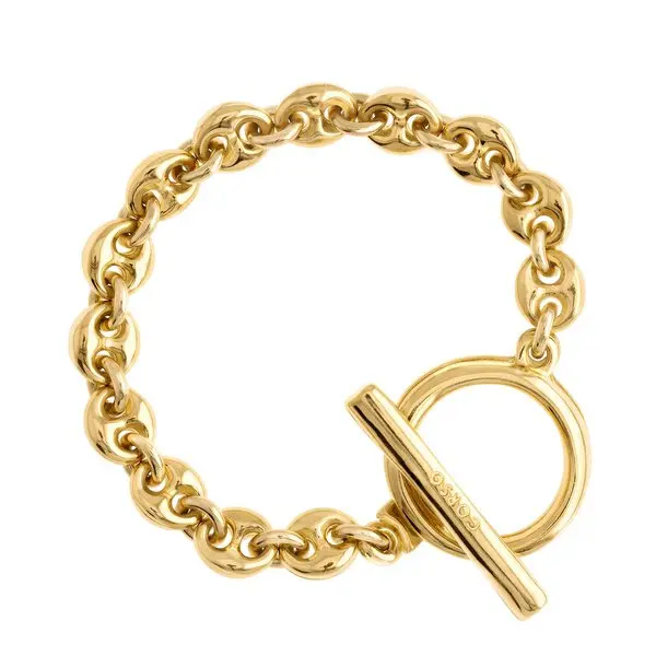 CORSO JEWELRY Bruna Rhodium-plated Link Bracelet With Omega Clasp - Gold
