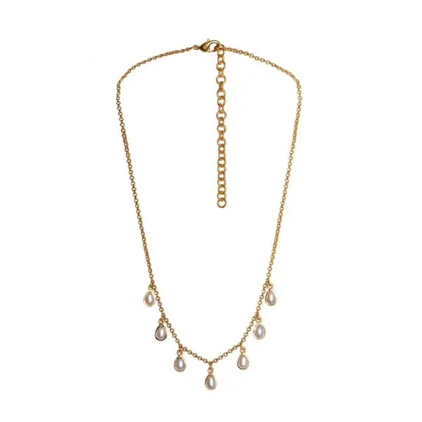 CHRISTINA GREENE Rise & Shine Collar Necklace Pearl