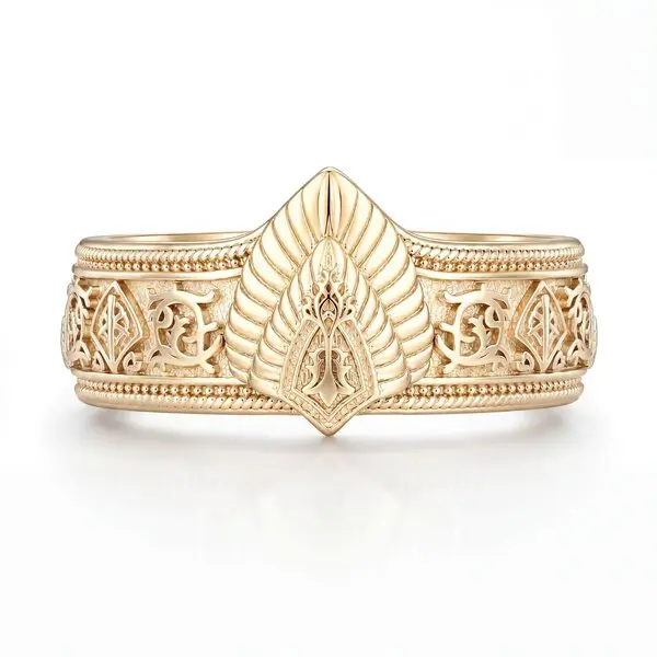 AZURA JEWELRY NEW YORK Crown Of Evenfall Band Yellow Vermeil Male - Gold