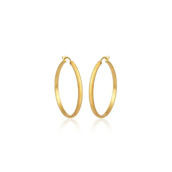 CHRISTINA GREENE Matte Hoop Earrings
